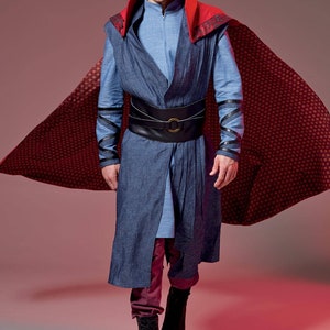 Dr Strange Costume Pattern, Man Cape, Tunic Vest, Belt, Marvel Super ...