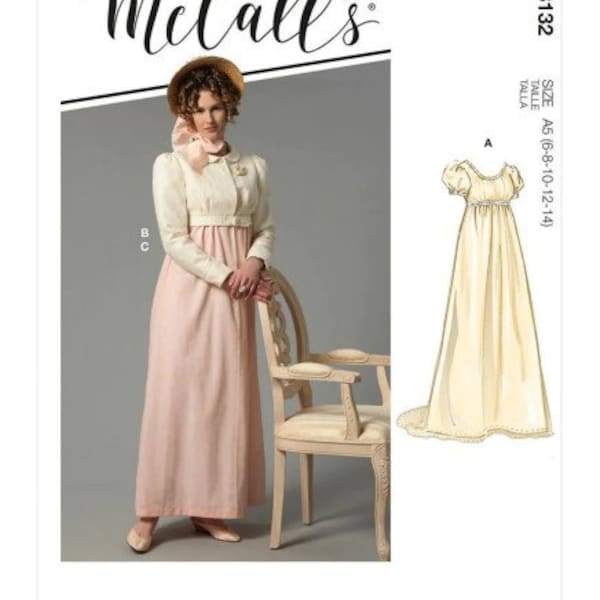 Regency Empire Dress Sewing Pattern - Etsy