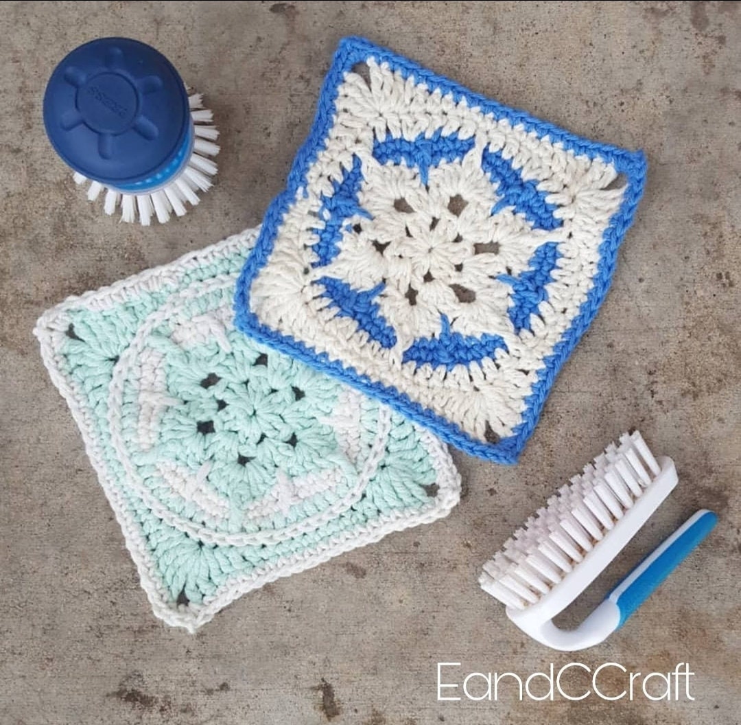 Crochet Washcloth Pattern Digital Download Crochet Snowflake Motif ...