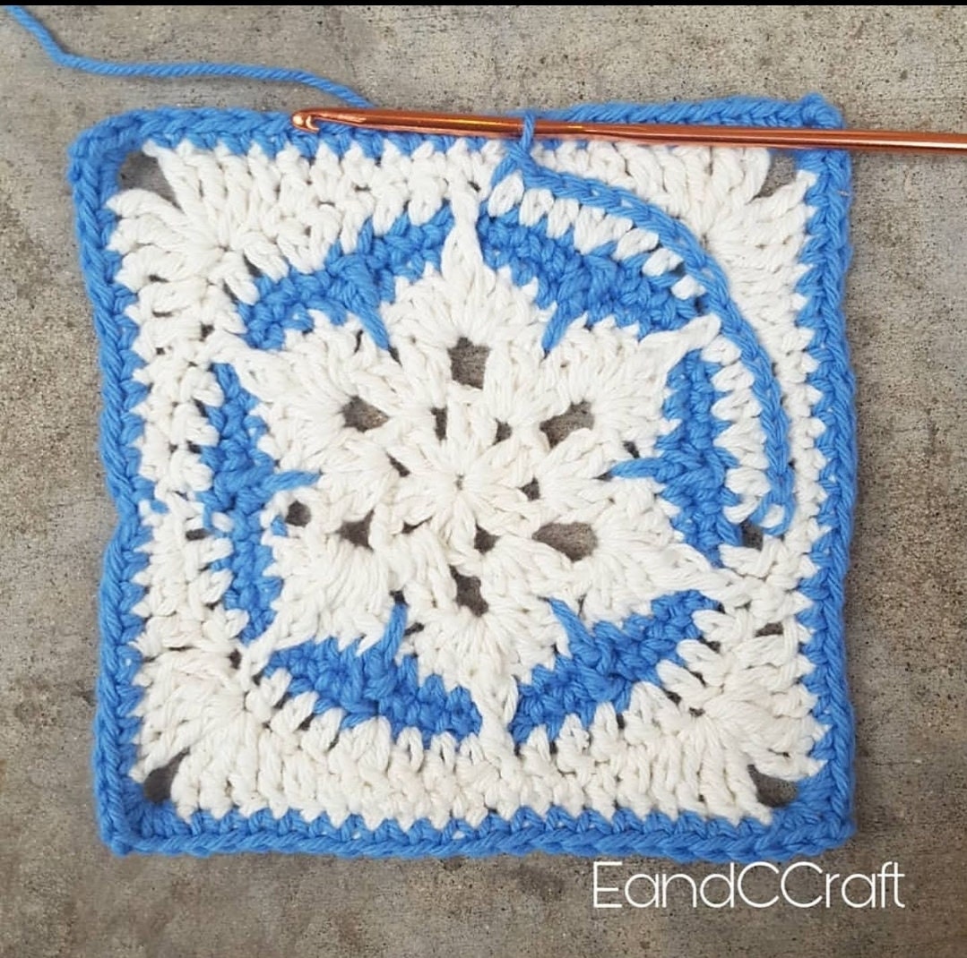 Crochet Washcloth Pattern Digital Download Crochet Snowflake Motif ...