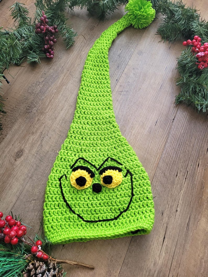 Grinchy Beanie Crochet Pattern Mean One Mr Grinch Digital Download ...