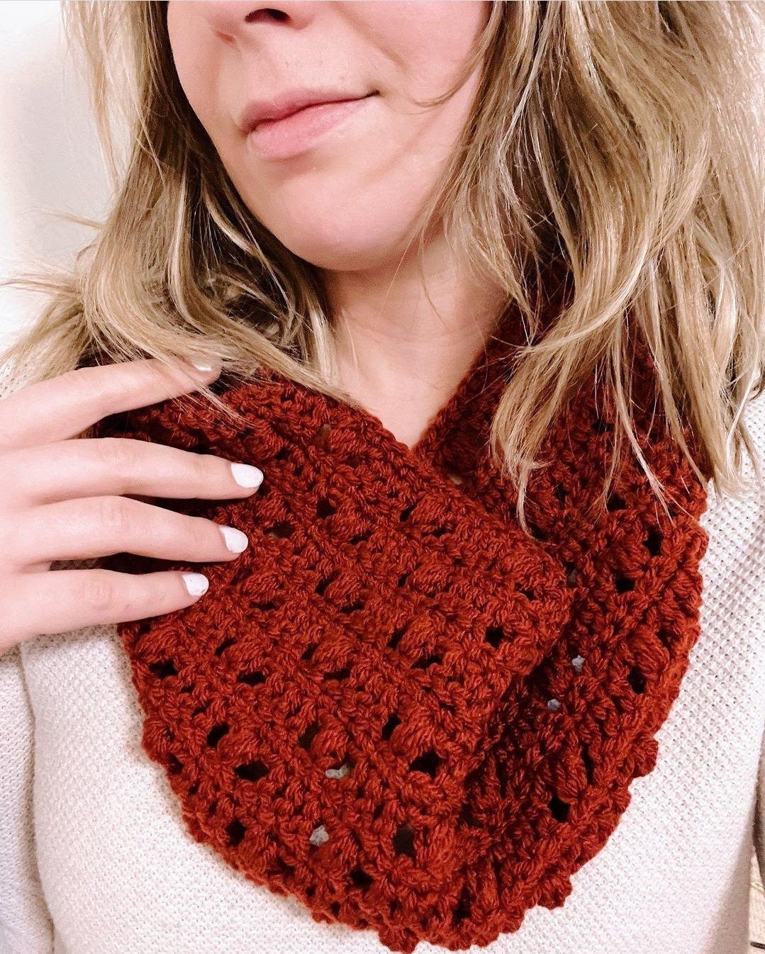 Crochet Dots and Dash Cowl and Infinity Scarf Pattern / Digital ...
