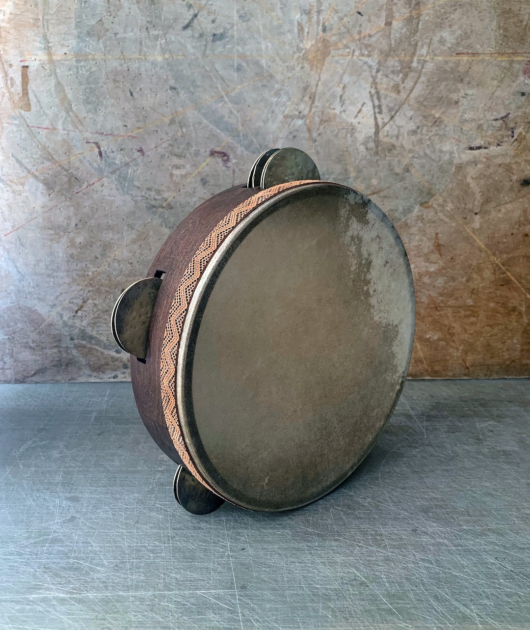 Custom 9in Tambourine With Heavyhammered Bronze Zills by Kleodrums - Etsy