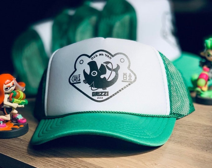 Splatoon Inspired Grizzco Mr Grizz Splatoon Employee Cap - Etsy