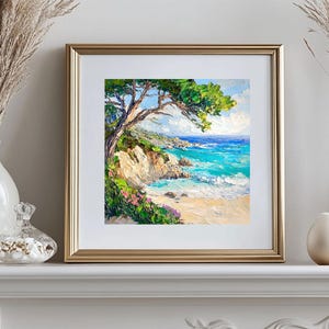 Carmel Beach Painting Seascape Original Art Monterey Abstract Landscape ...