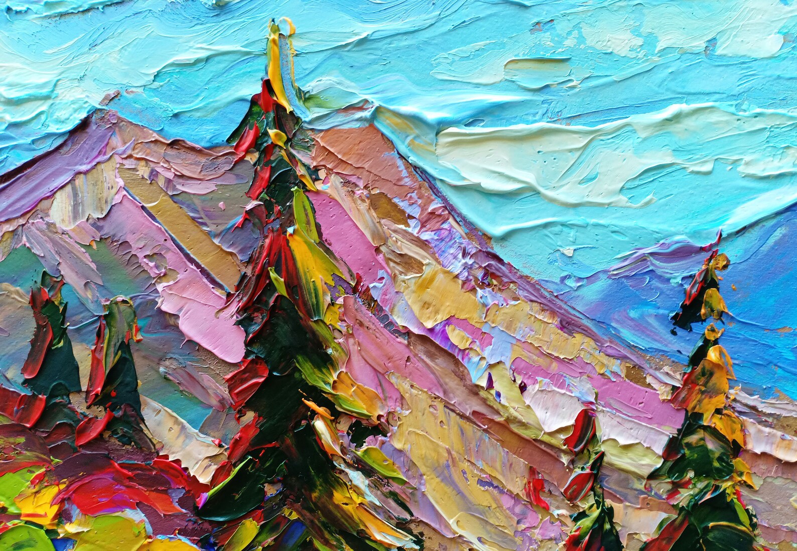 Colorado Painting Rocky Mountains Original Art Wall Art Hiking | Etsy