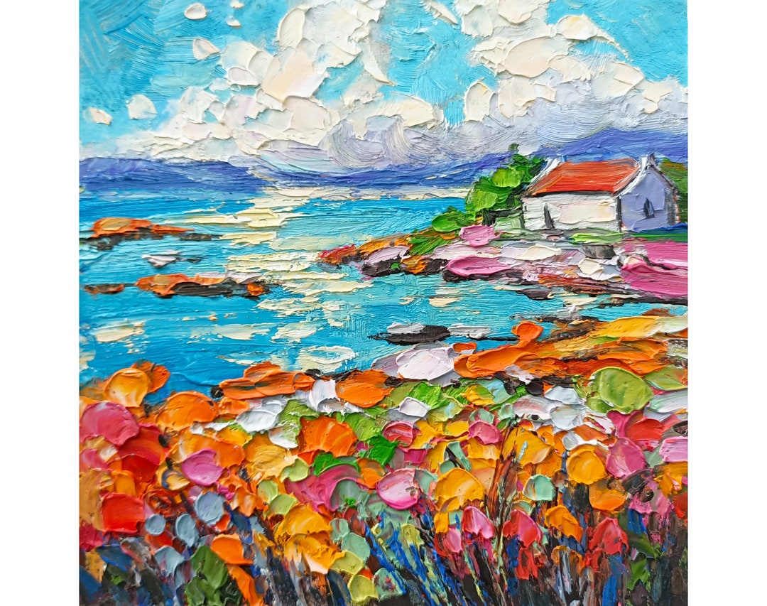Ireland Painting Irish Original Art Kinsale Landscape Impasto Oil ...