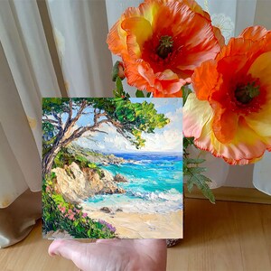Carmel Beach Painting Seascape Original Art Monterey Abstract Landscape ...
