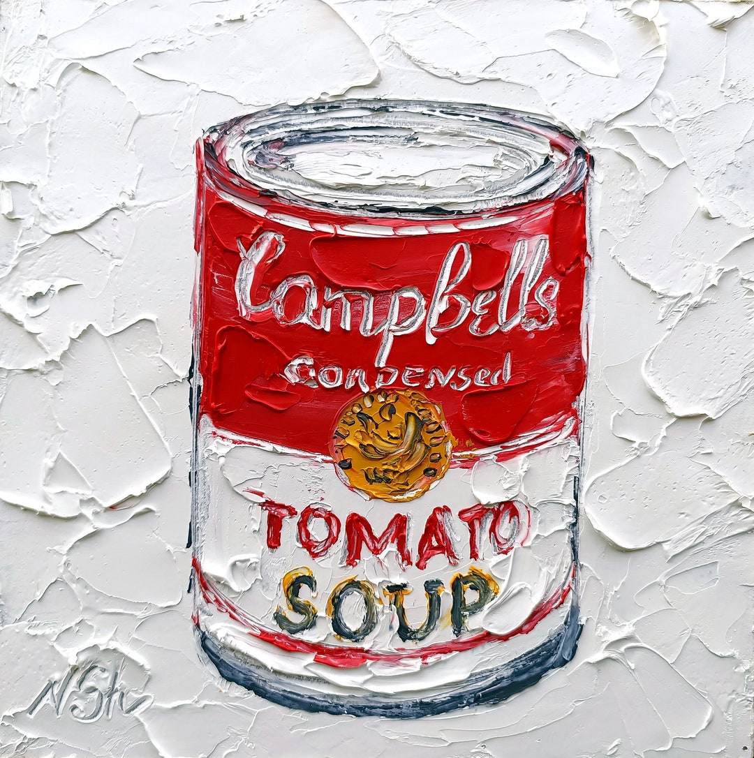 Tomato Soup Painting Pop Art Original Impasto Oil Painting Kitchen Wall ...