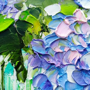 Hydrangea Painting Flower Original Art 8x8 Abstract Floral ...