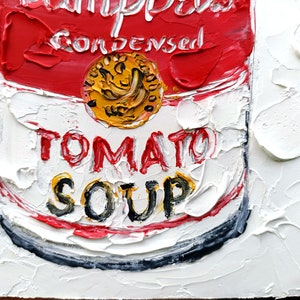 Tomato Soup Painting Pop Art Original Impasto Oil Painting Kitchen Wall ...