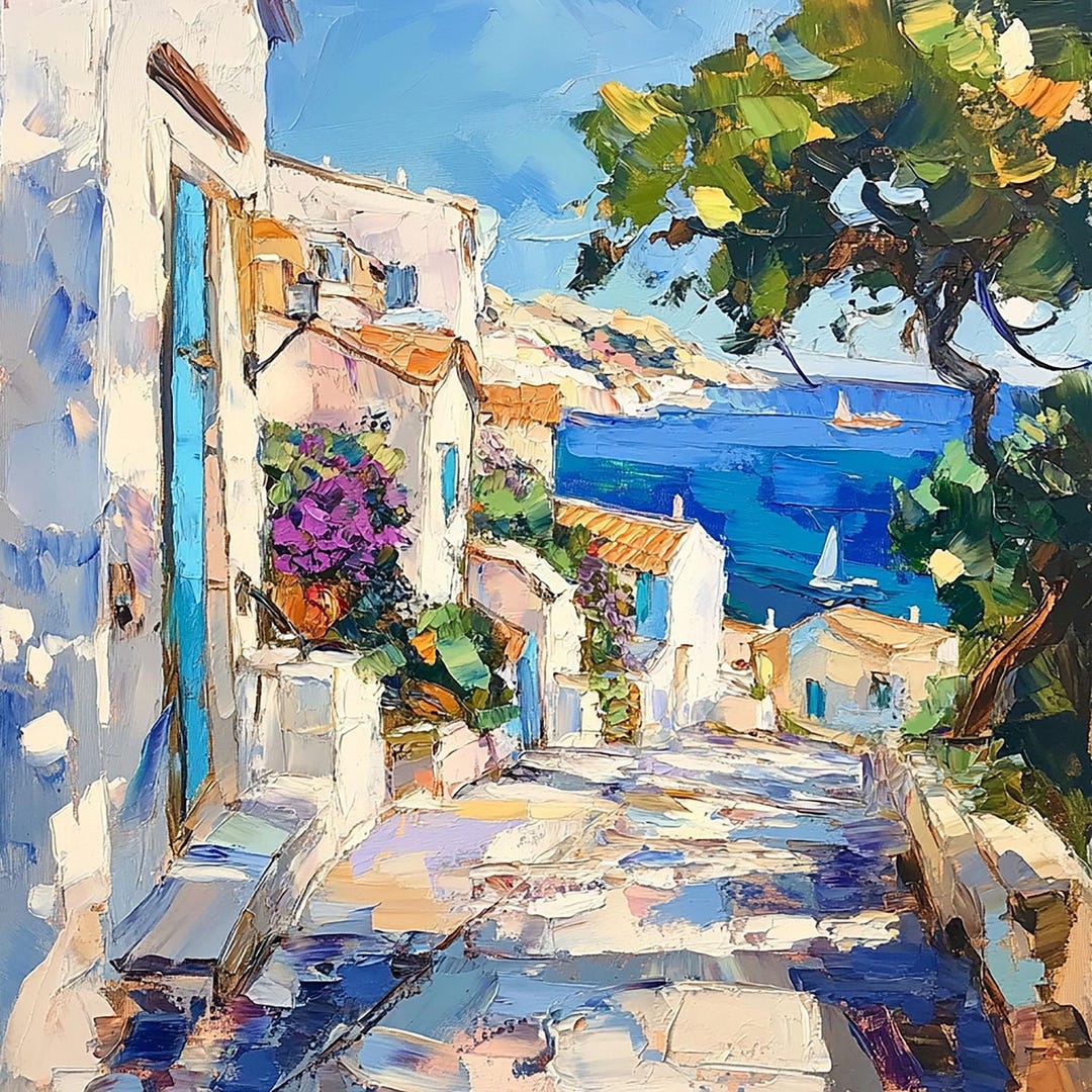 Capri Italy Painting: Original Impasto Oil Painting - Etsy
