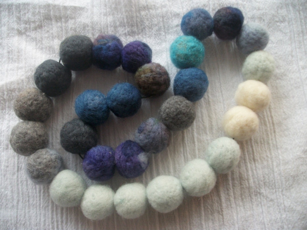 Felted Wool Necklace From Merino Wool, Nuno Felted Wool Necklace ...