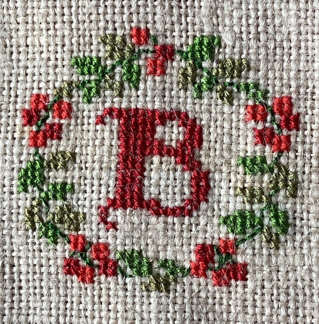 Completed Cross Stitch - Initials - Letters - Etsy