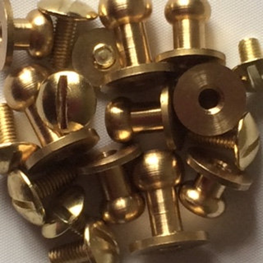 Sam Browne Studs - Solid Brass - Etsy UK