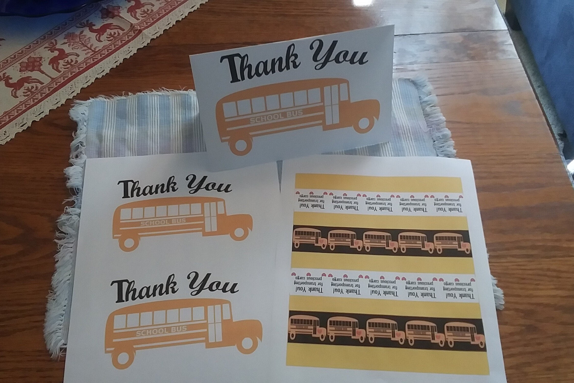 Bus Driver Appreciation Printable Bundle Printable School Bus Thank You ...