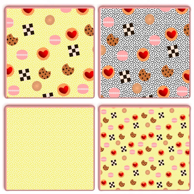 Cookie Party Printable Pastel Cookie Paper Digital - Etsy