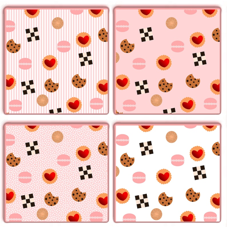 Cookie Party Printable Pastel Cookie Paper Digital - Etsy