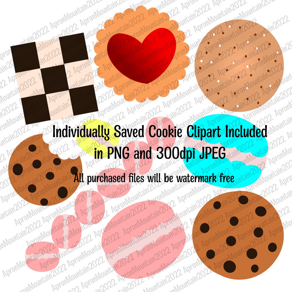 Cookie Party Printable Pastel Cookie Paper Digital - Etsy