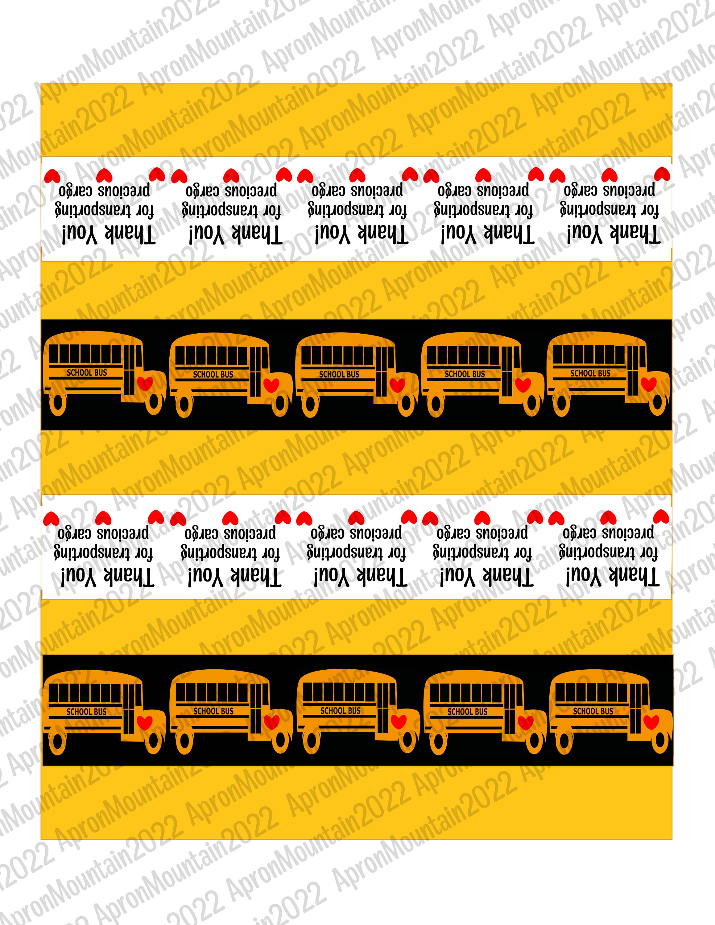 Bus Driver Appreciation Printable Bundle Printable School Bus Thank You ...
