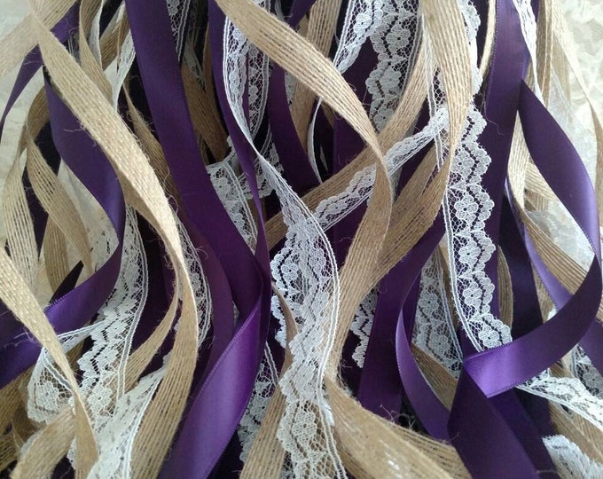 50 Wedding Wands, Ceremony Exit Wedding Wands Ribbon Wands Favors ...