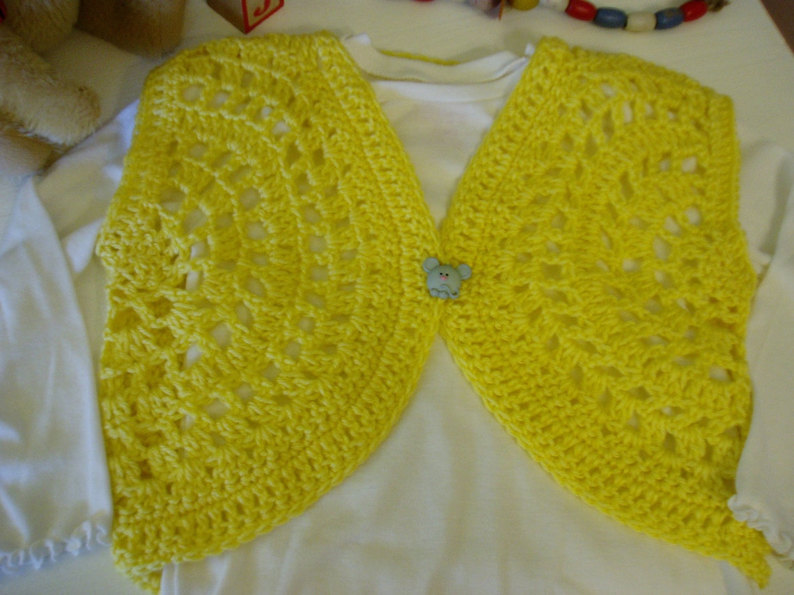 Lightweight Yellow Girl's Sweater Vest Baby Size 18mo - Etsy