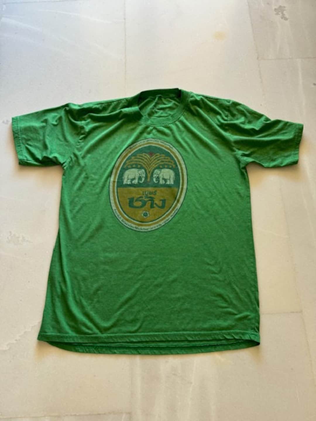 Vintage THAI CHANG Beer Green T-shirt. Size L - Etsy