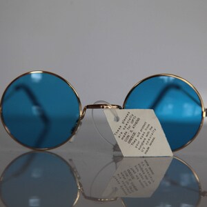 Vintage Gold Frame Blue Round Lenses. OPTICON'S. Made in - Etsy