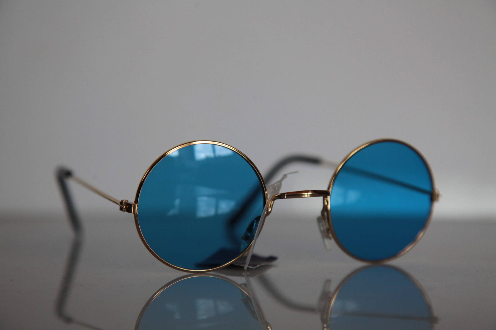 Vintage Gold Frame Blue Round Lenses. OPTICON'S. Made in - Etsy