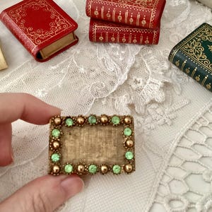 ONE Antique Little Book Shaped Gold Matchbox, With Green Rhinestones - Etsy
