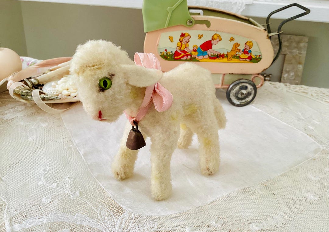 Vintage Mohair Steiff Lamby Lamb Stuffed Animal - With Bell Button and ...