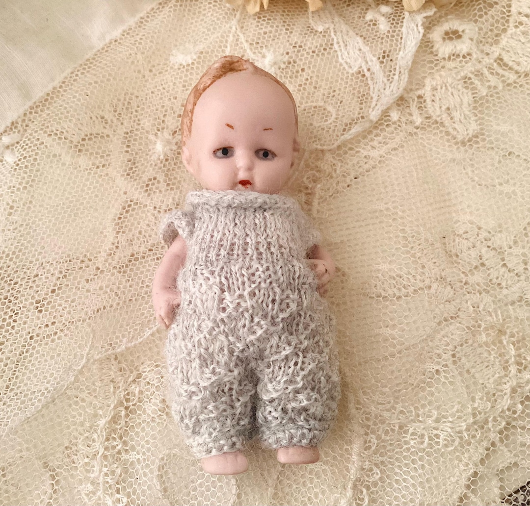 Antique German Doll Miniature Hertwig Boy in Crocheted Jumper, 3” - Etsy
