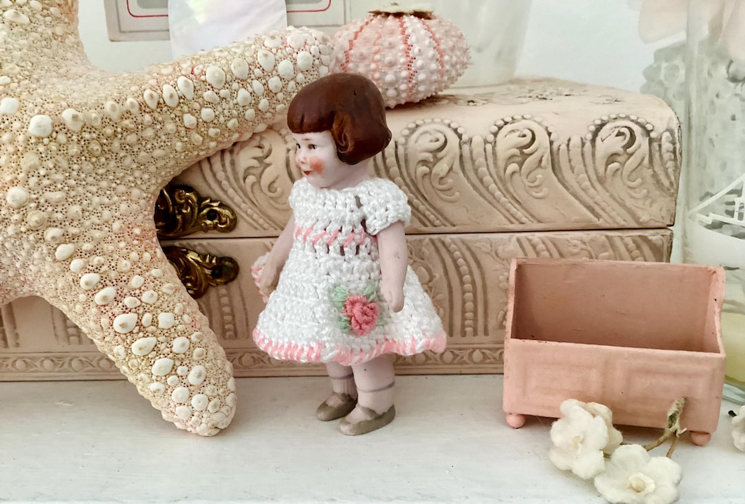 Jill Doll Antique German Tiny Bisque Miniature Girl, Hertwig 1920’s in ...