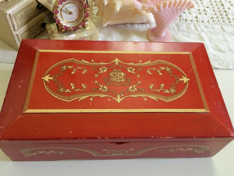 Reuge Music Box 1960's Hand Painted Wooden Musical Vintage - Etsy