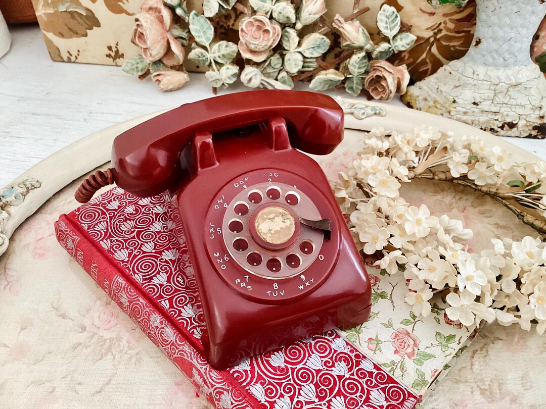 Vintage Phone 1960s Miniature Maroon Red Salesman’s Sample Toy ...