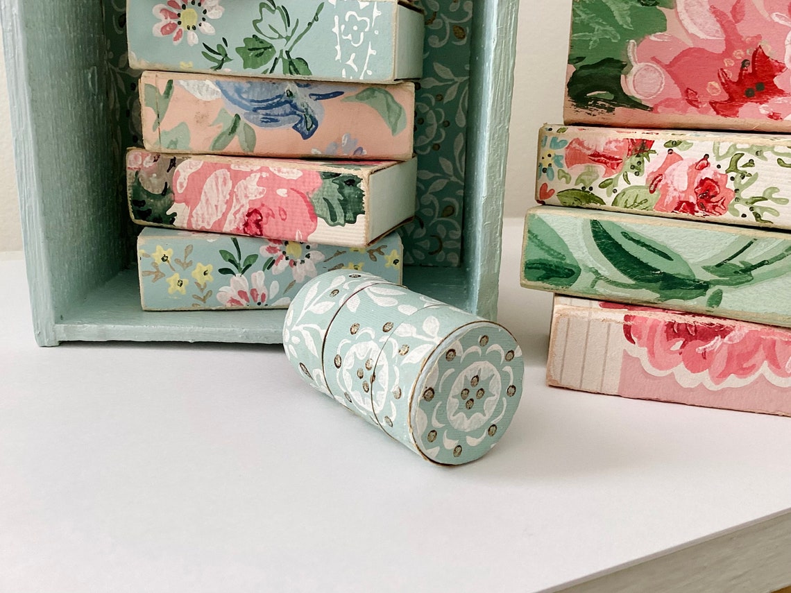 Matches in Cylindrical Box, Full, Decorated in Antique Wallpaper - Etsy