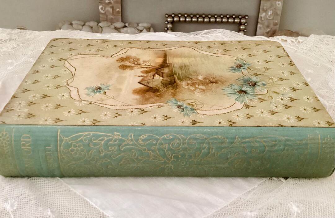 Antique Book With Pretty Floral Print Cover, CRANFORD Mrs. Gaskell ...
