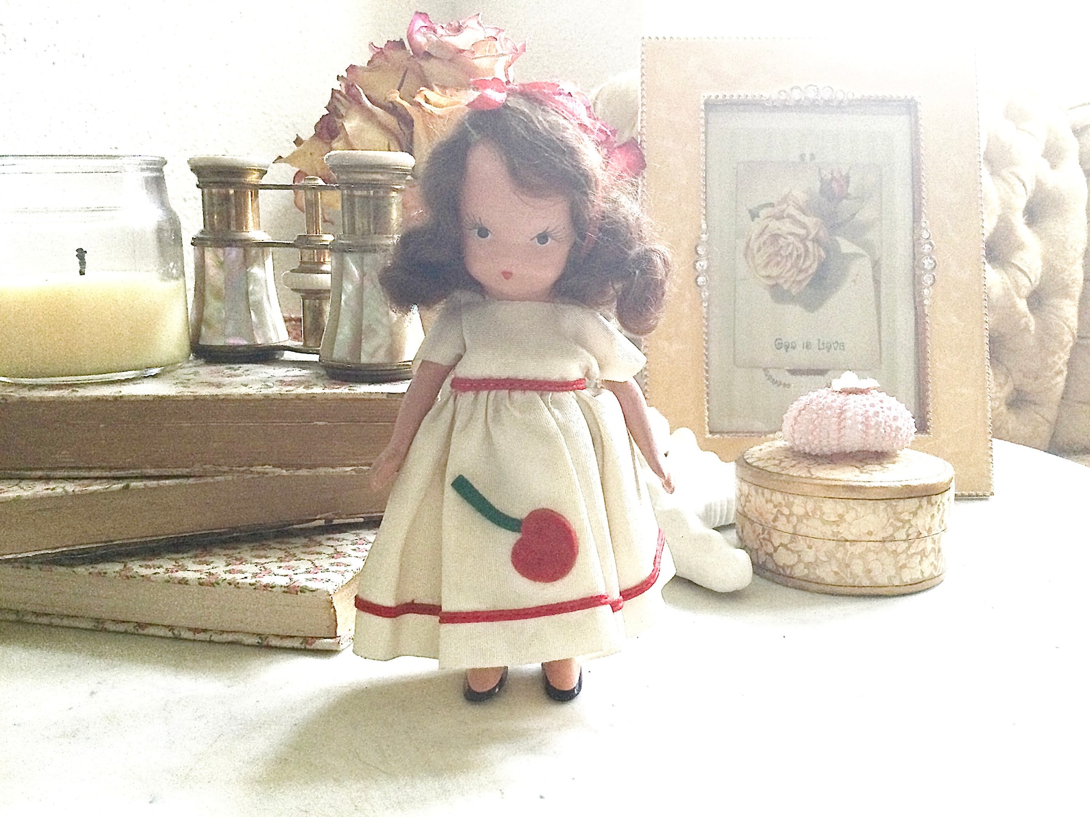 Vintage Nancy Ann Storybook Doll 1940’s Brunette Annie at the Garden ...