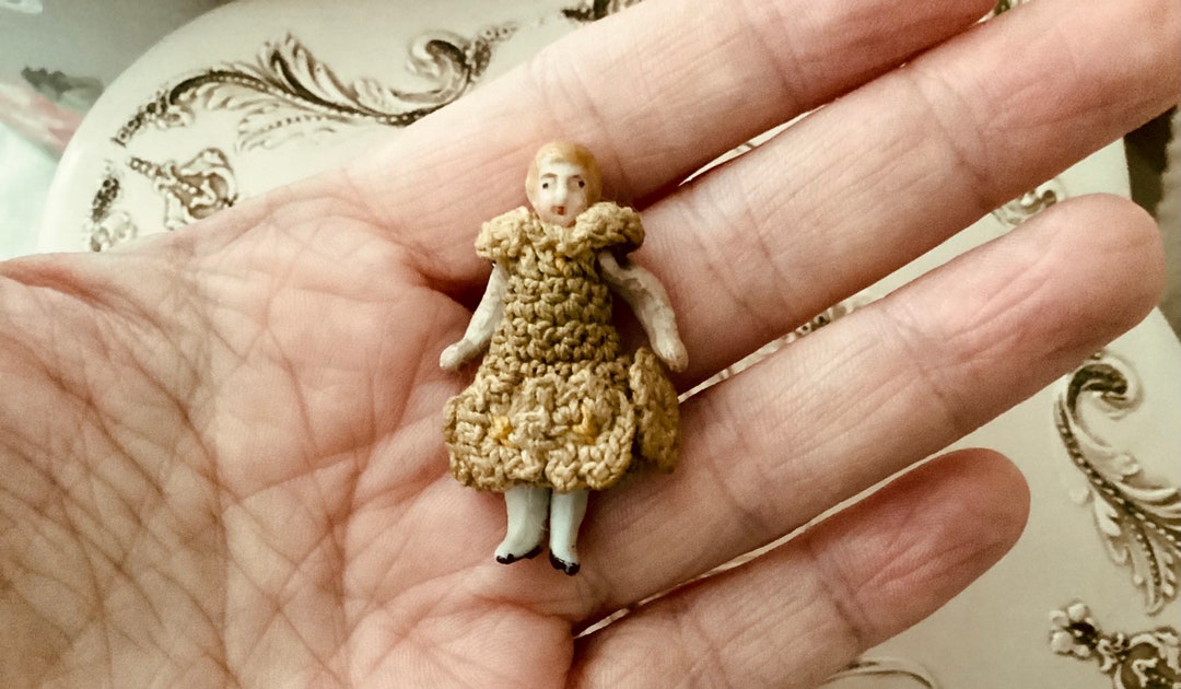 Antique German Doll Miniature Tiny Jointed Hertwig 1920s Tiny Carl Horn ...