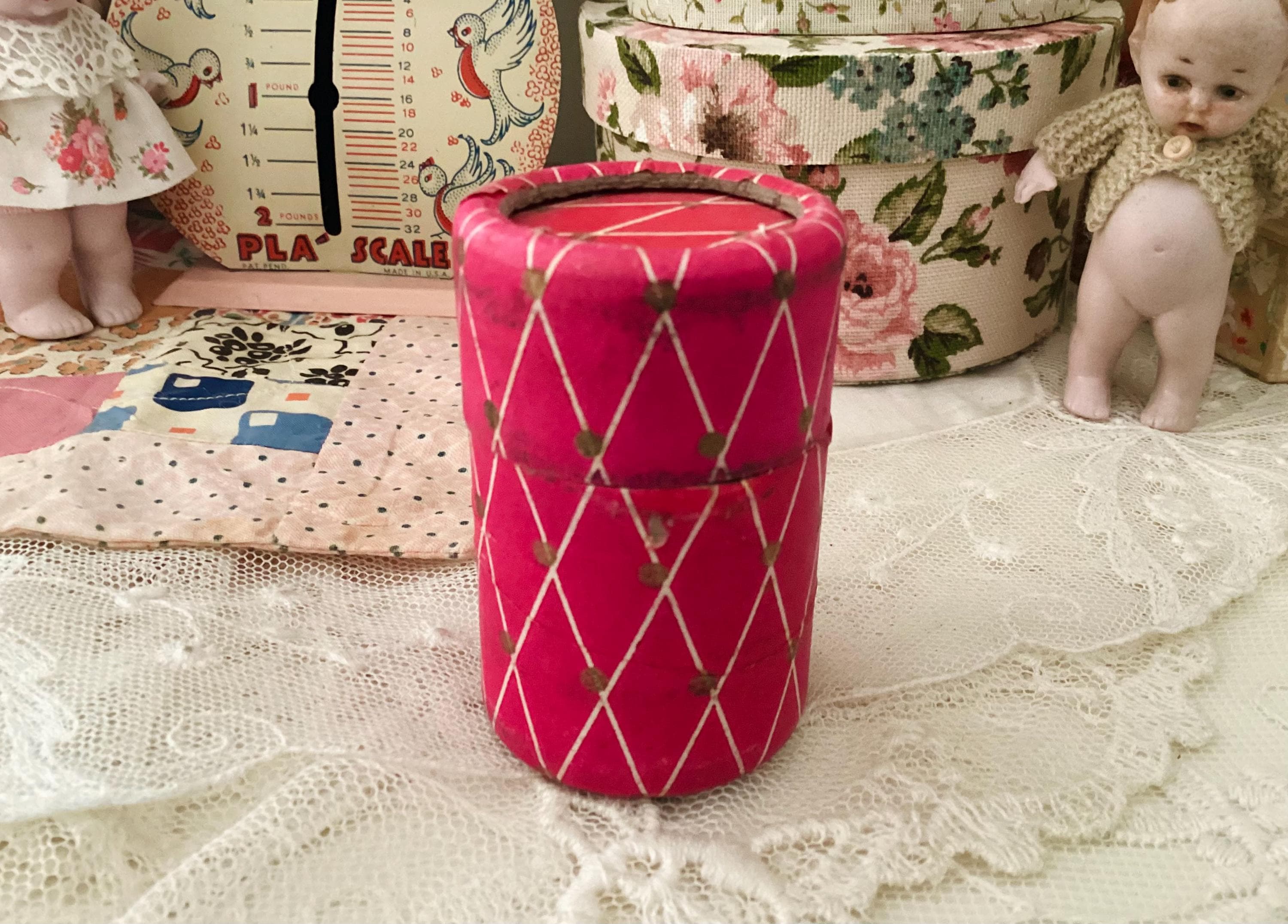 100 Vintage Matches in Pink Cylindrical Box Safe - Etsy
