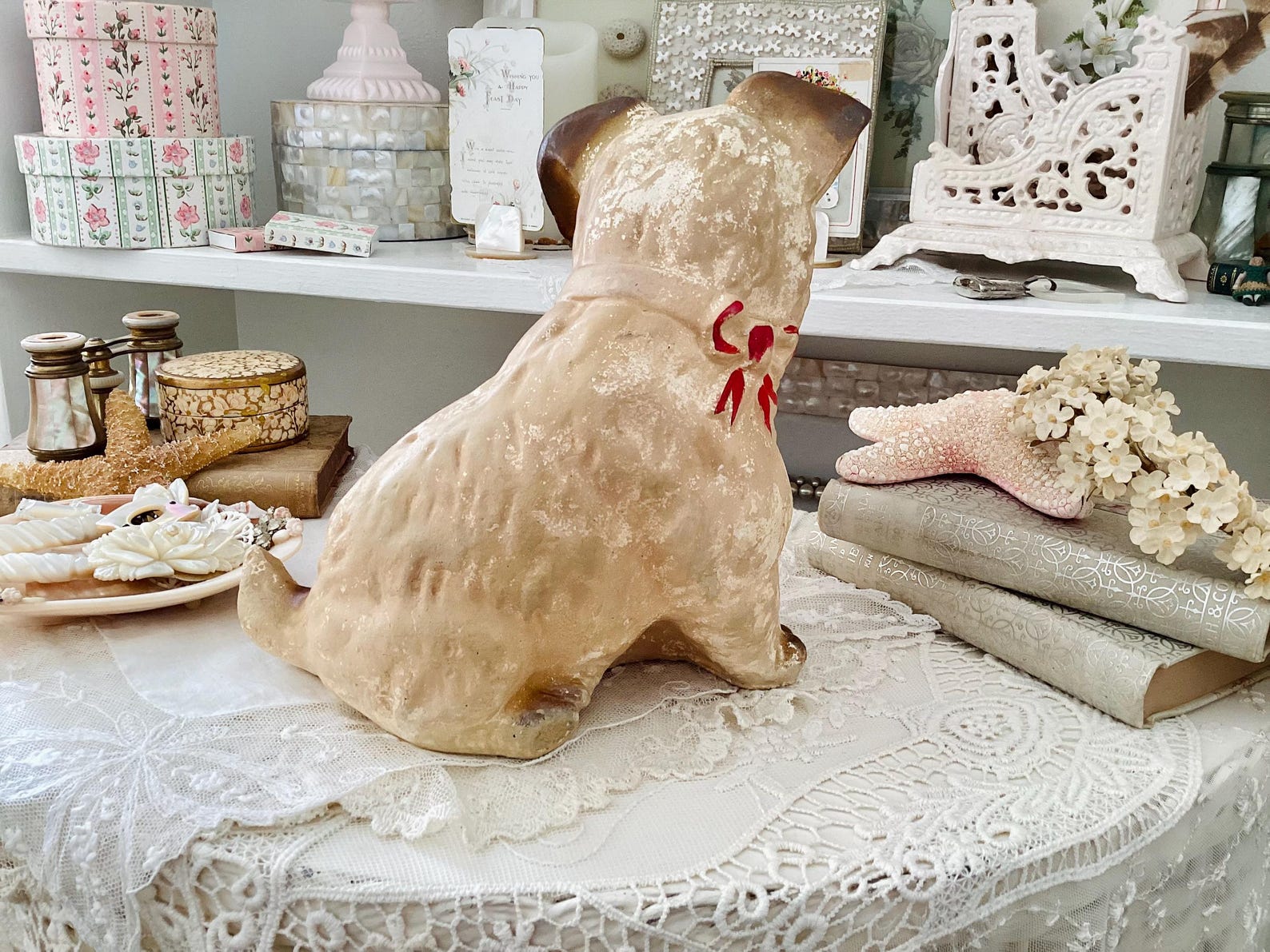 Puppy Dog Figure, Chalkware Terrier, Carnival Prize for Child’s Room - Etsy