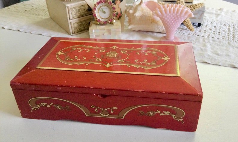 Reuge Music Box 1960's Hand Painted Wooden Musical Vintage - Etsy
