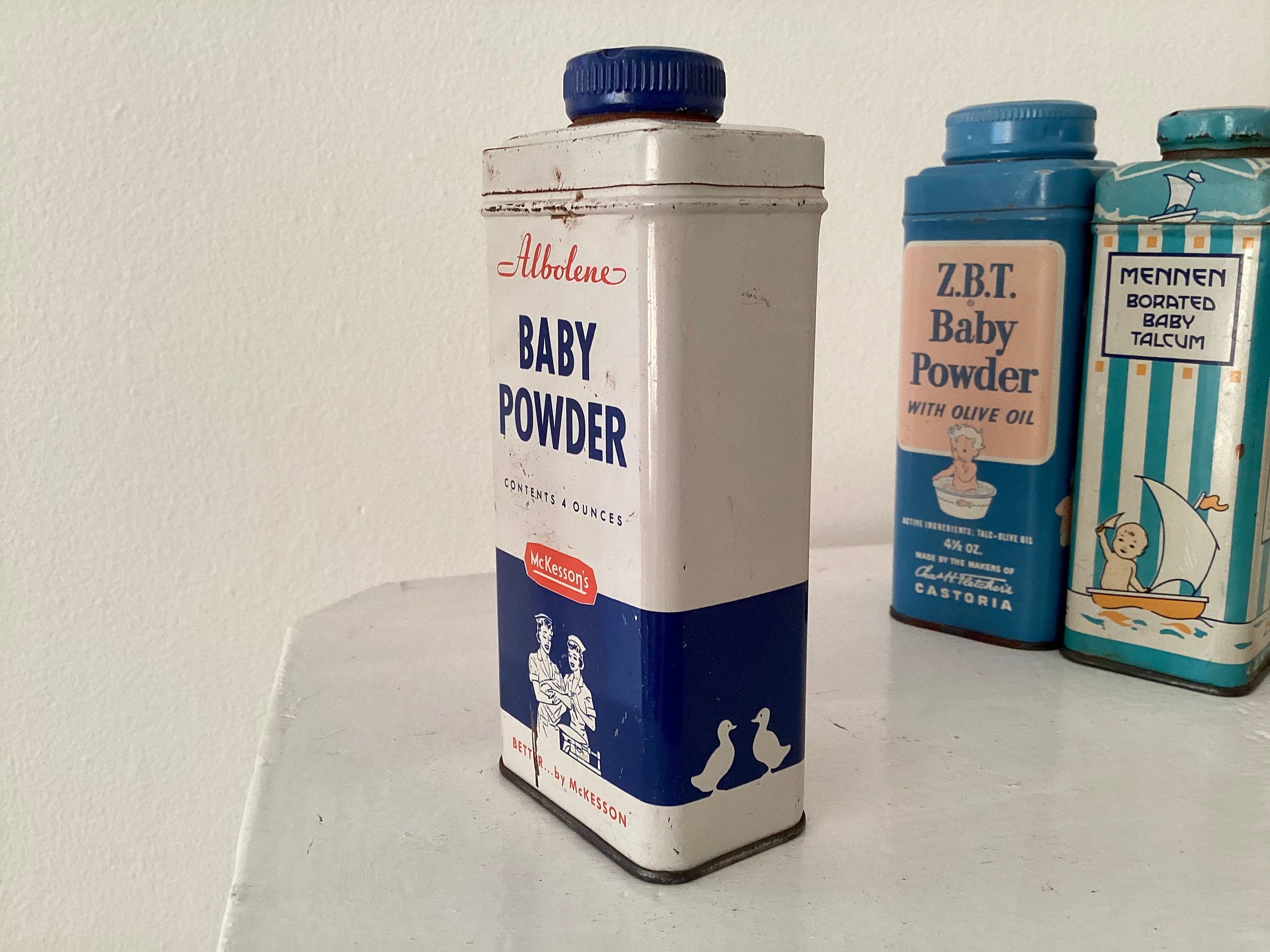Vintage Mckesson's Albolene Baby Powder 4 Oz Tin - Unused - Etsy