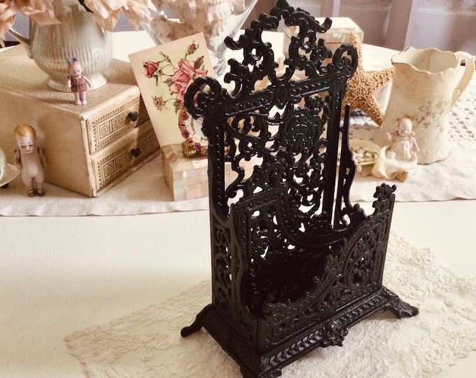 Cast Iron Victorian Filigree Desk Caddy Letter Sorter / Holder - Etsy