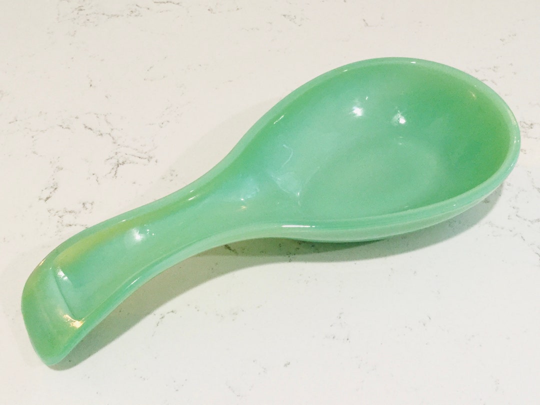 Jadeite Green Glass Spoon Rest, for Kitchen Stove Top - Etsy