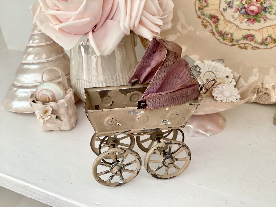 Antique German Stroller Buggy Pram for Miniature Bisque Baby - Etsy
