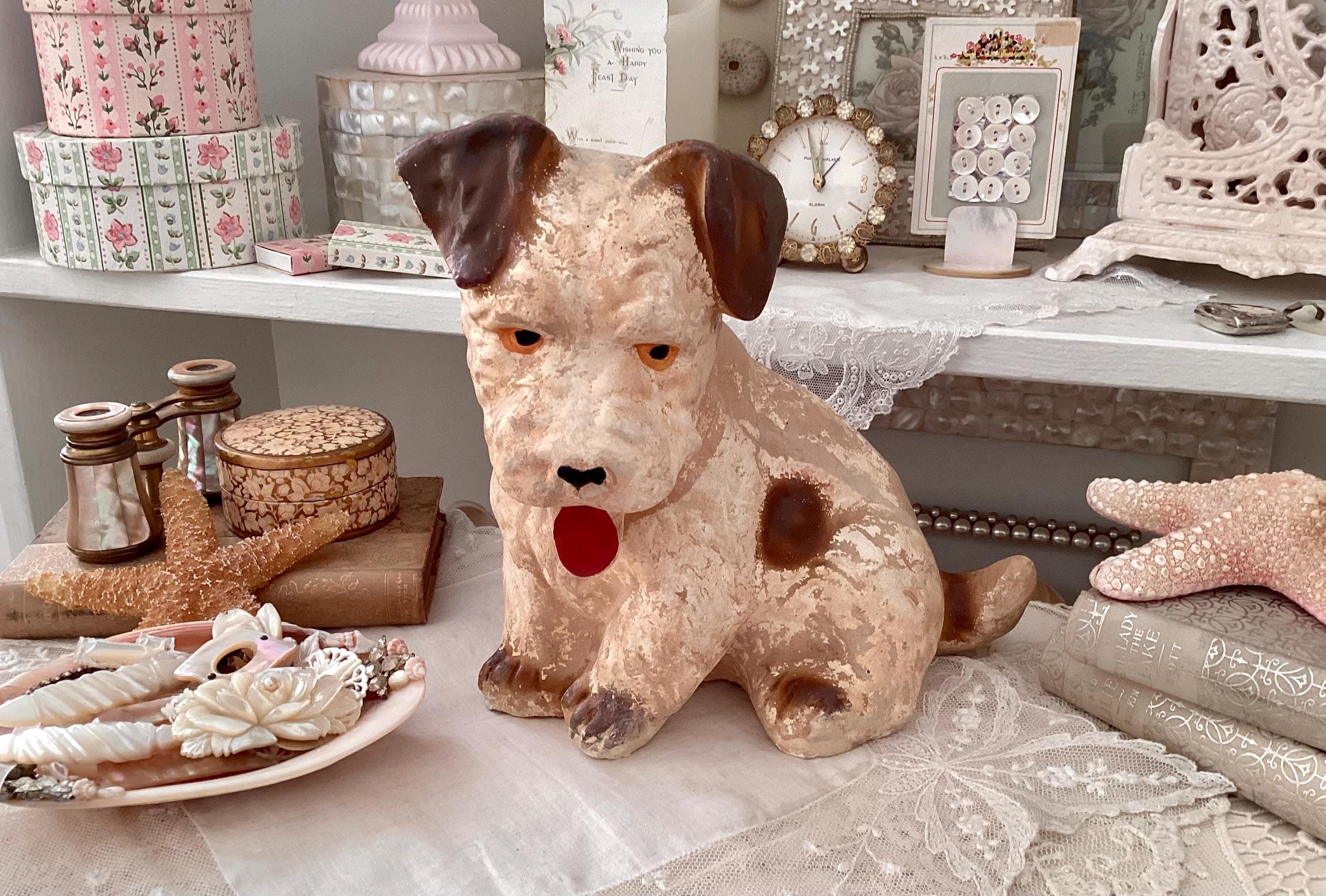 Puppy Dog Figure, Chalkware Terrier, Carnival Prize for Child’s Room - Etsy