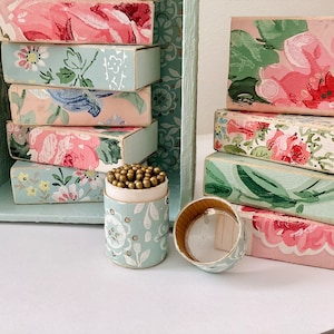 Matches in Cylindrical Box, Full, Decorated in Antique Wallpaper - Etsy