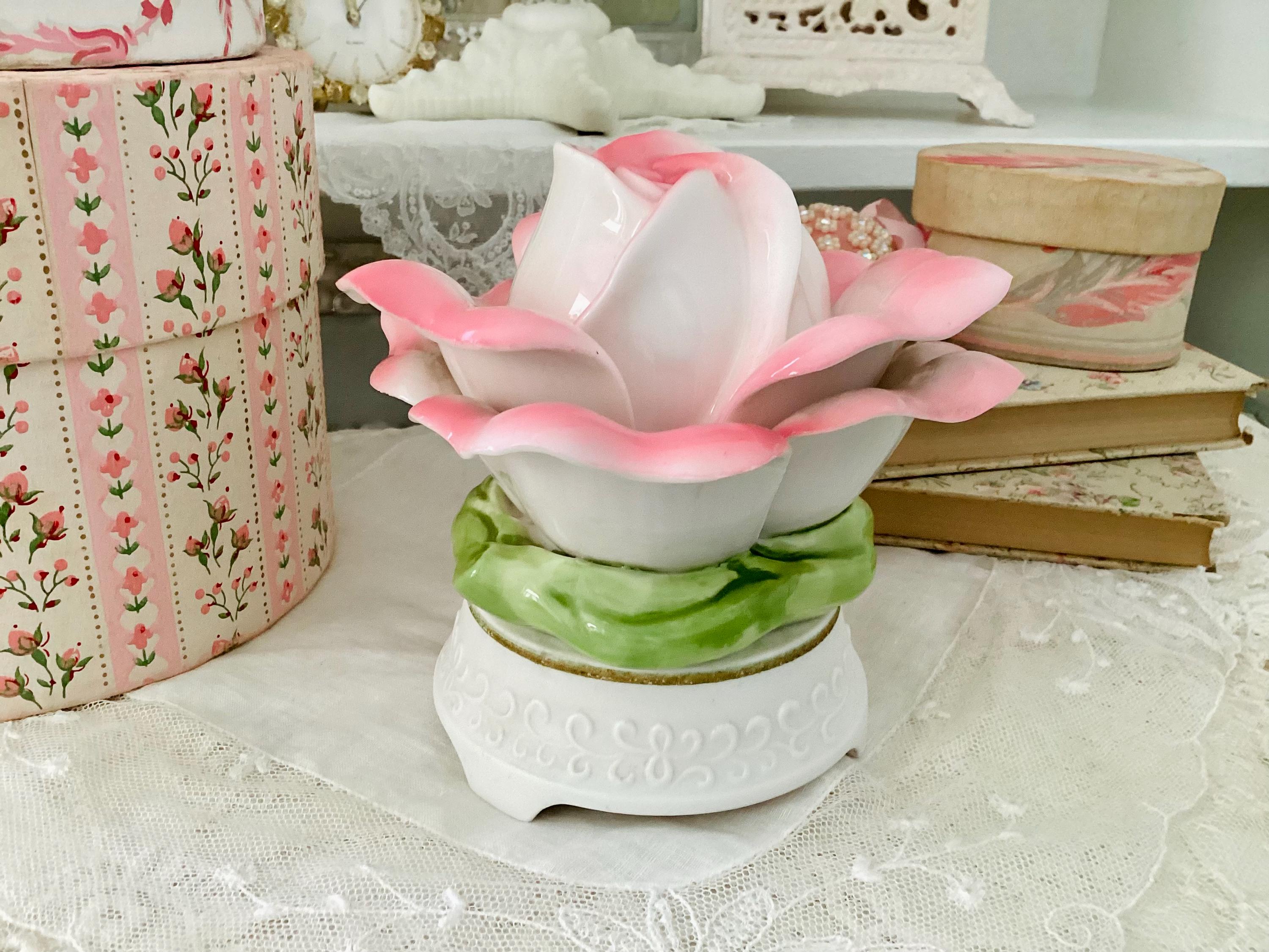 Gorgeous Vintage PINK ROSE Perfume Night Light Table Lamp Aladdin - Etsy