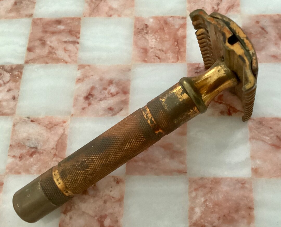 Antique Gillette Metal / Brass Shaver Slim Double Edge Safety Razor - Etsy